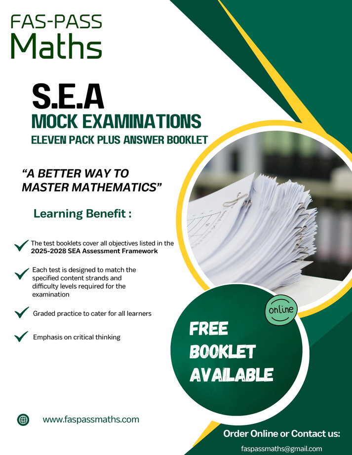 SEA Practice Test - Booklet 12 – Fas-Pas Maths Store
